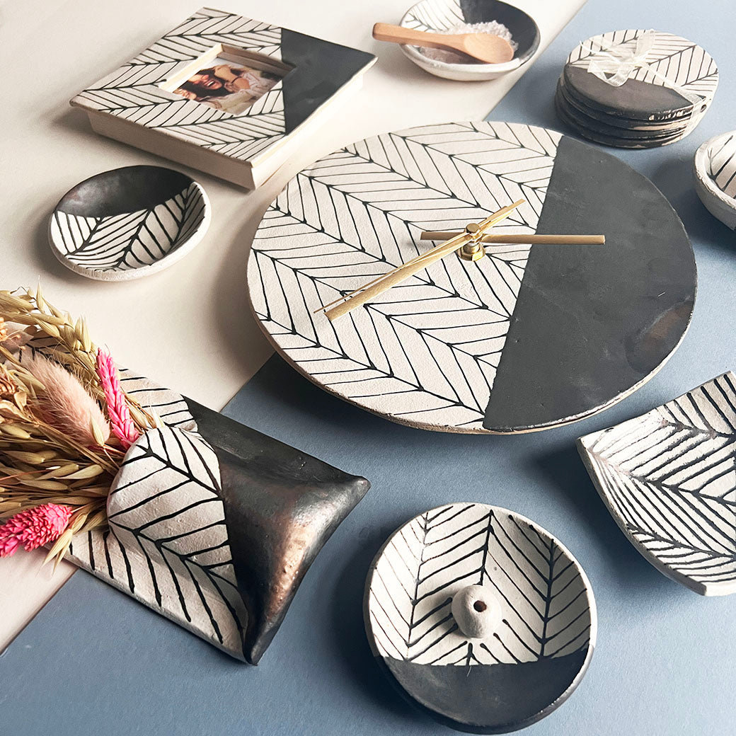 Black Herringbone Collection – Ceramic-Gifts | Juliet Reeves Designs