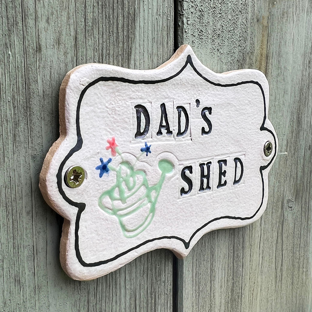Dad's Ceramic Shed Sign – Ceramic-Gifts | Juliet Reeves Designs