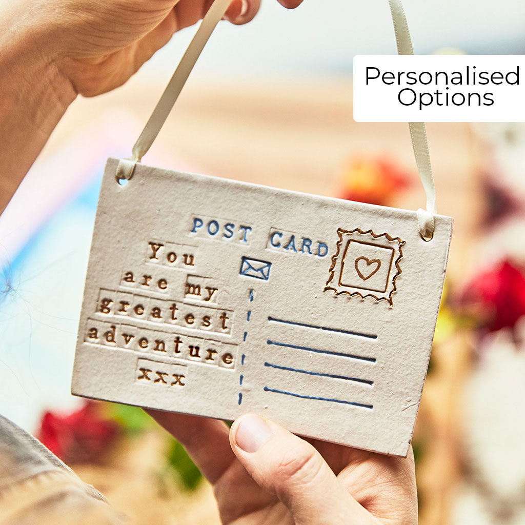 Ceramic Postcard - Personalised Thinking of You Gift - Unique gifts fo ...